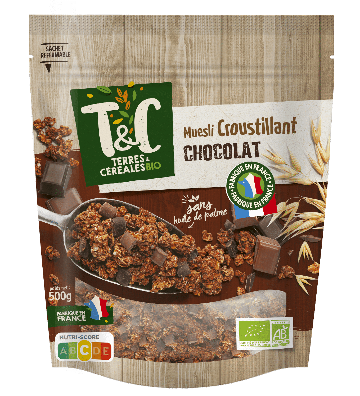 Muesli croustillant chocolat - Terres et Céréales
